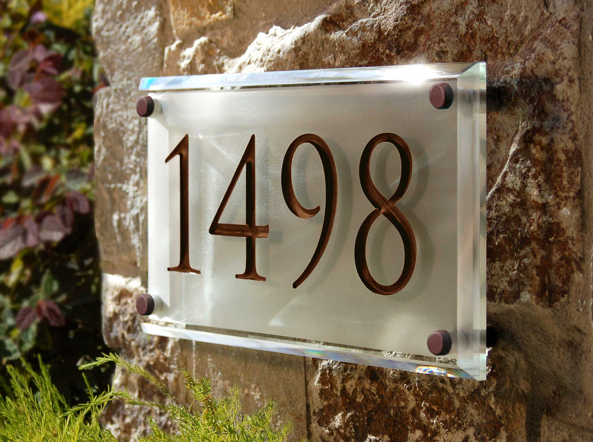 Crystal Address Plaques – Tagged "Wall Mount Signs" – Clarus Crystal Inc.