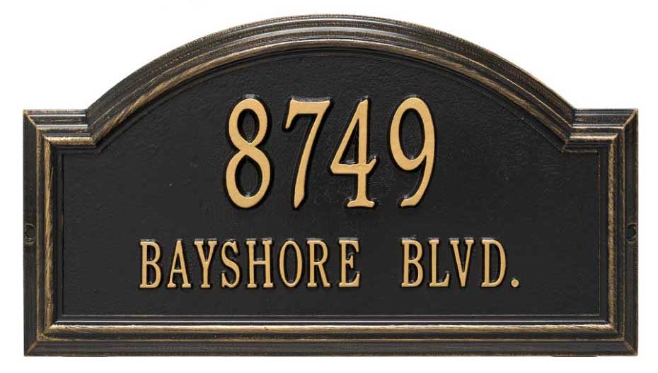 Classic Cast Metal Address Plaques – Clarus Crystal