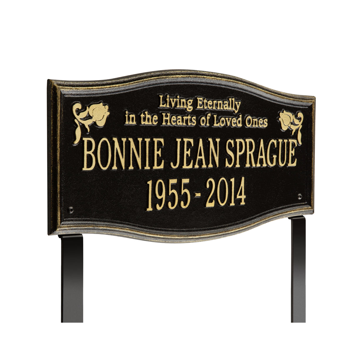 Personalized Cast Metal Memorial Lawn Sign - The Alexandria, In Memory ...