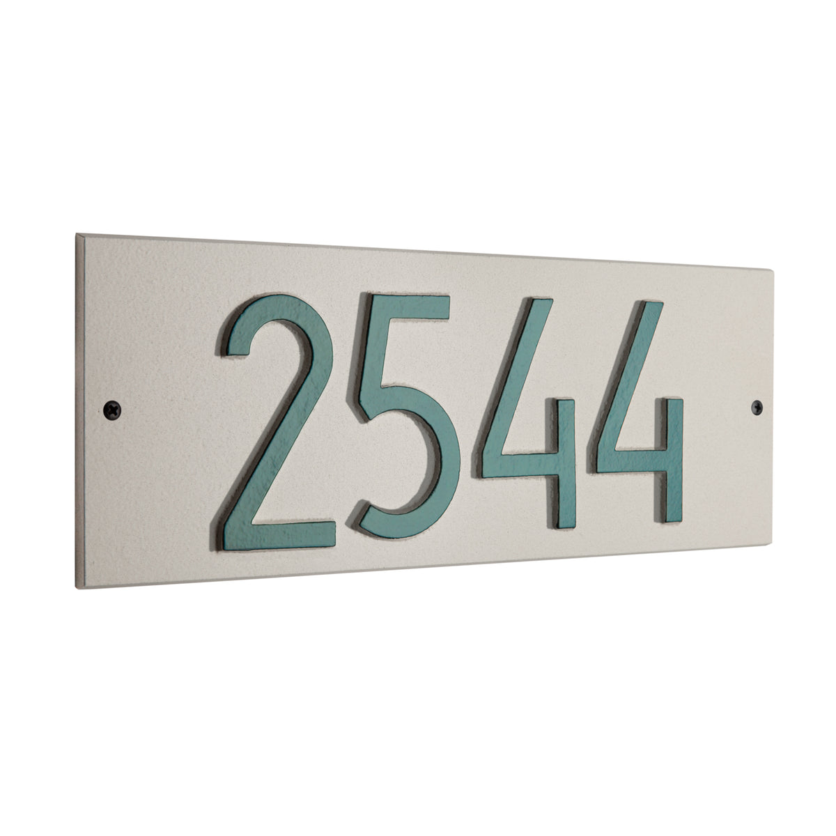 Personalized Cast Metal Address plaque - The Mid-Century Modern Rectan ...