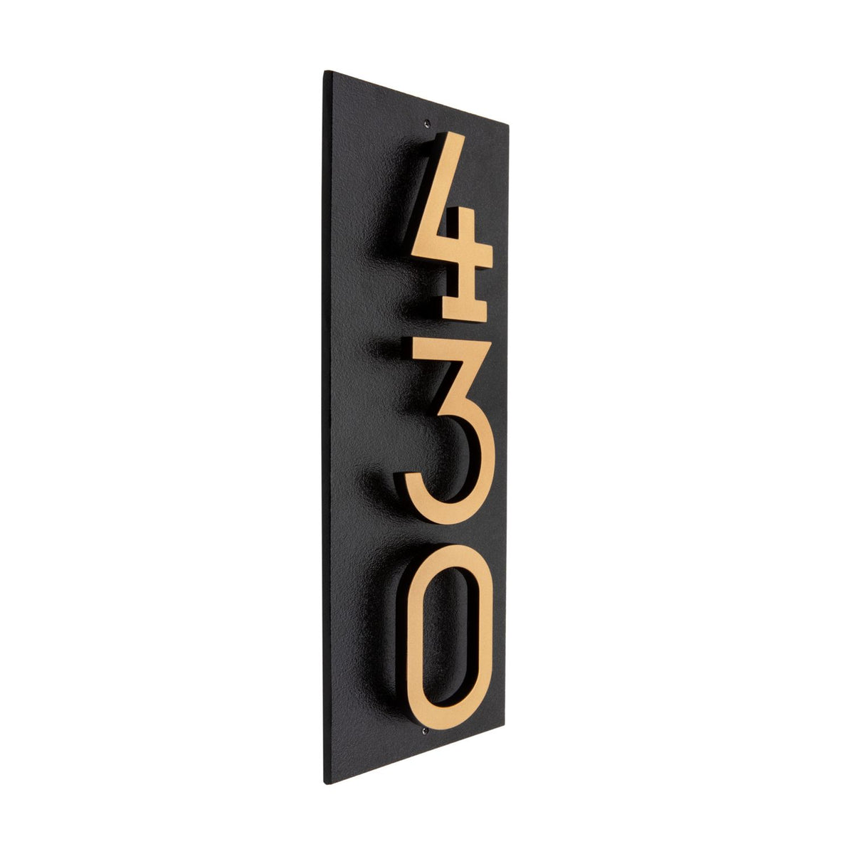 Modern Floating 4.5 Inch Numbers Vertical Address Sign Wall Plaque - P ...