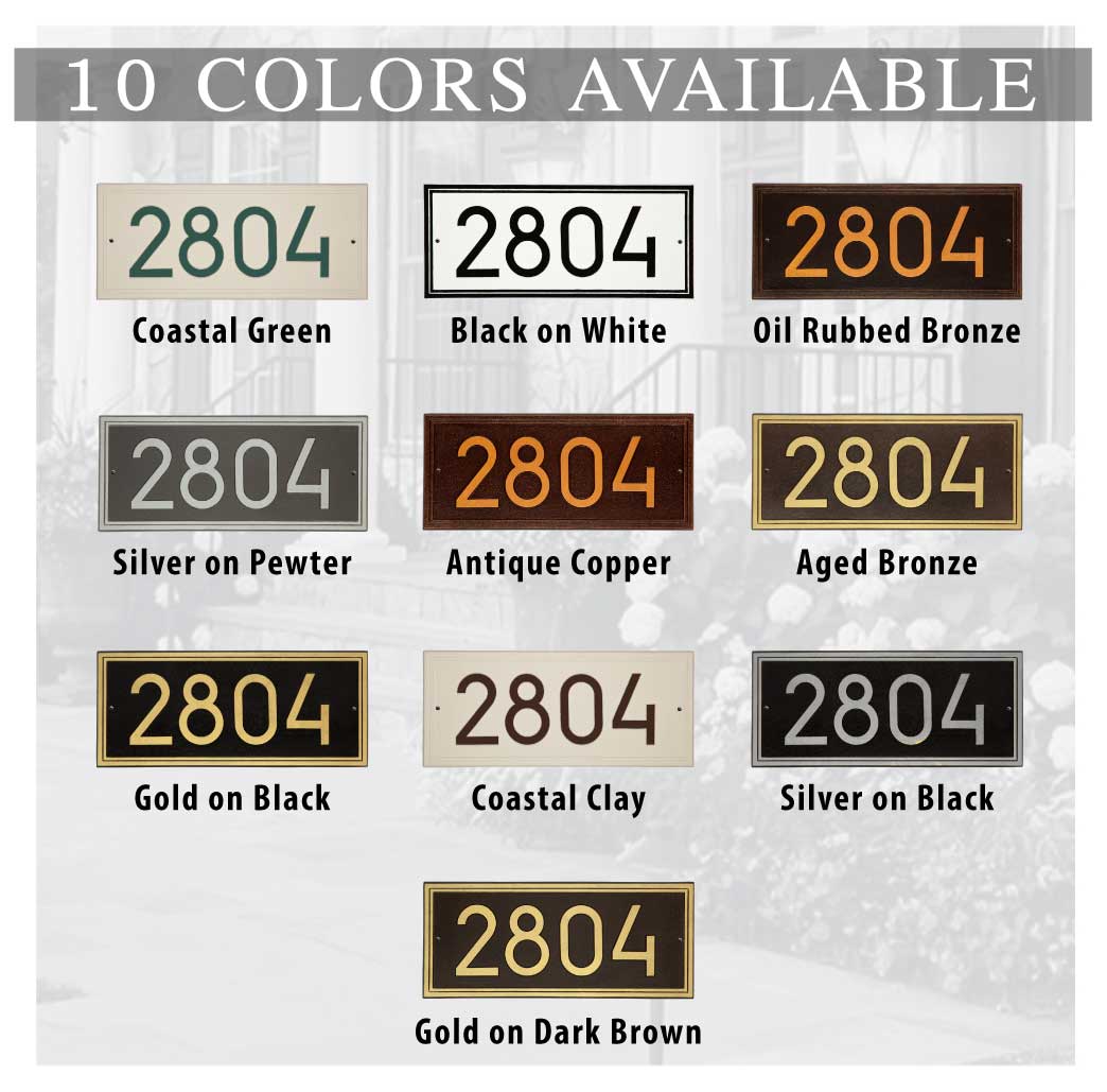 Personalized Cast Metal Address plaque - The Extra Large, Modern Doubl ...