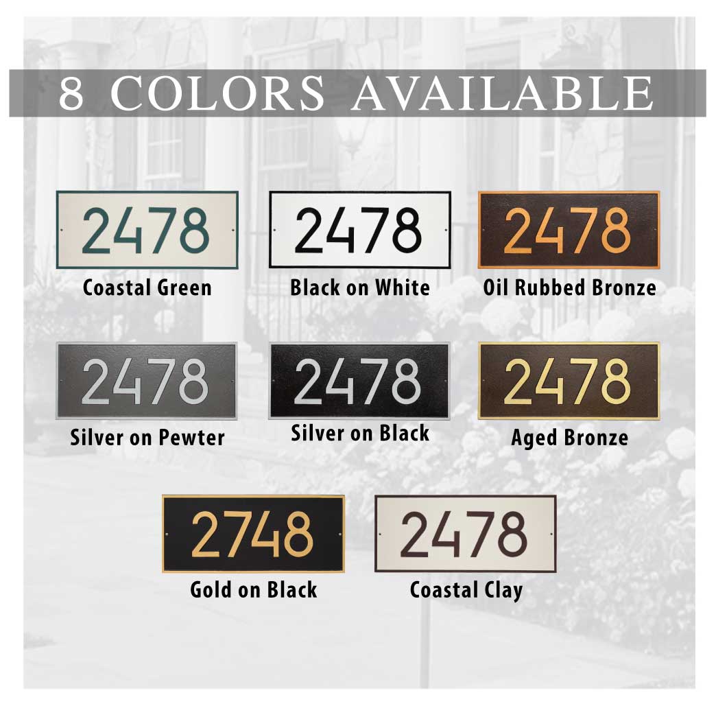 Personalized Cast Metal Address plaque - The Extra Large, Modern Hartf ...