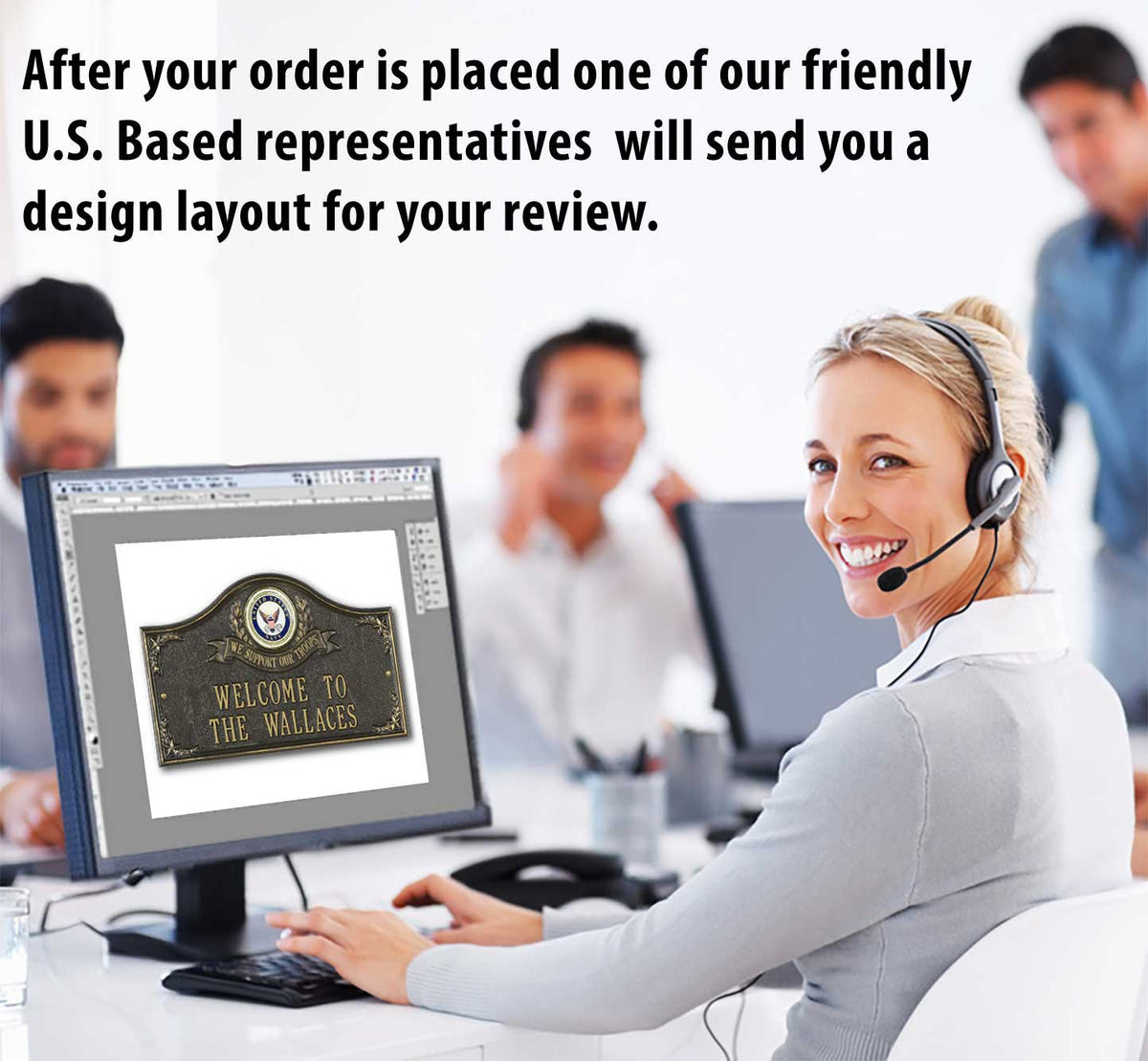 Lawn Mounted, Personalized Service Medallion Plaque. Made in the USA ...