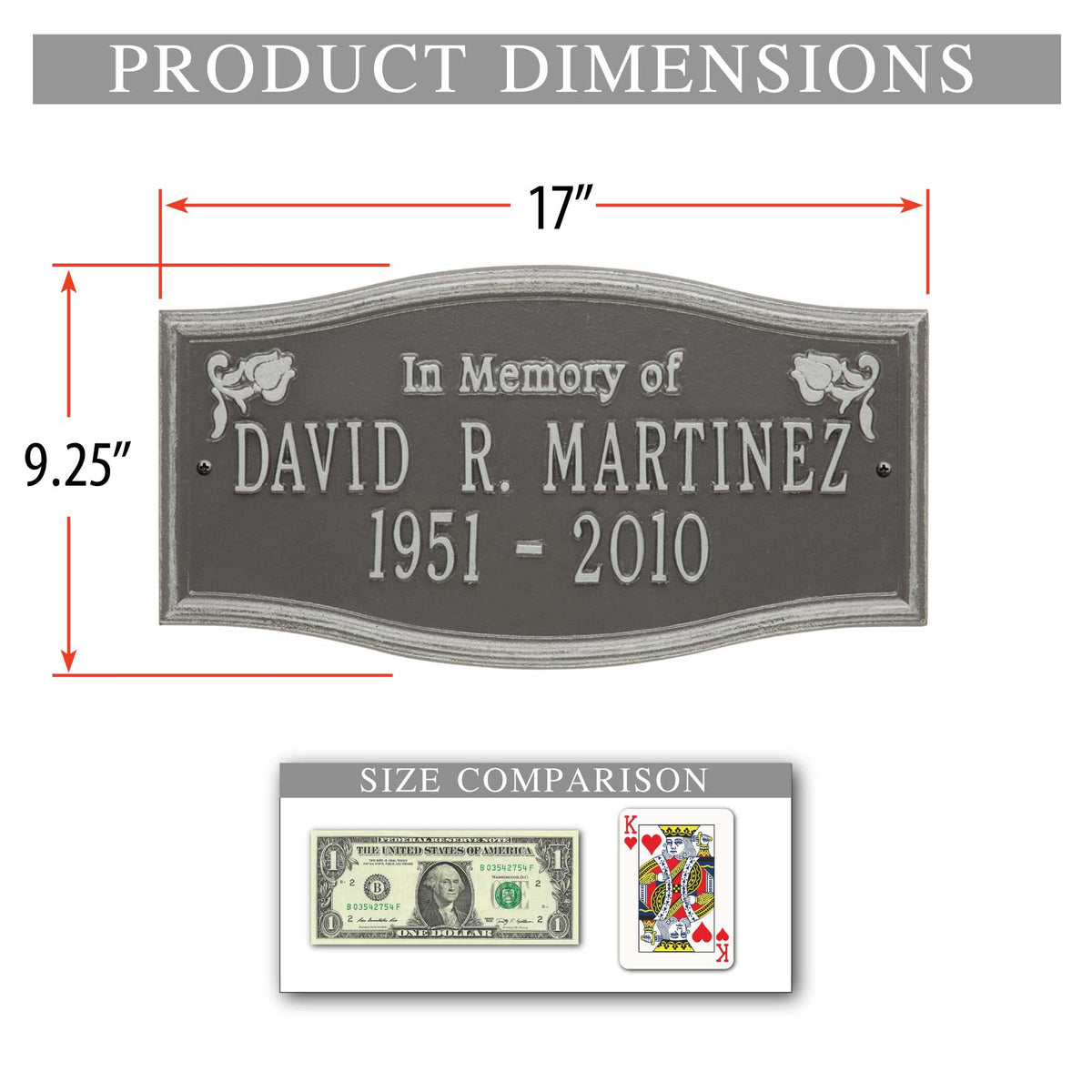 Personalized Cast Metal Memorial Lawn Sign - The Alexandria, In Memory ...