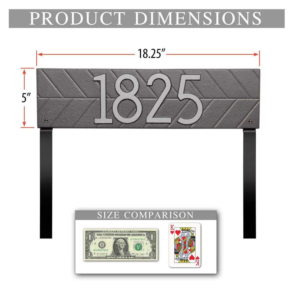 Personalized Cast Metal, Lawn Mounted Address Sign - The Mid-Century M ...