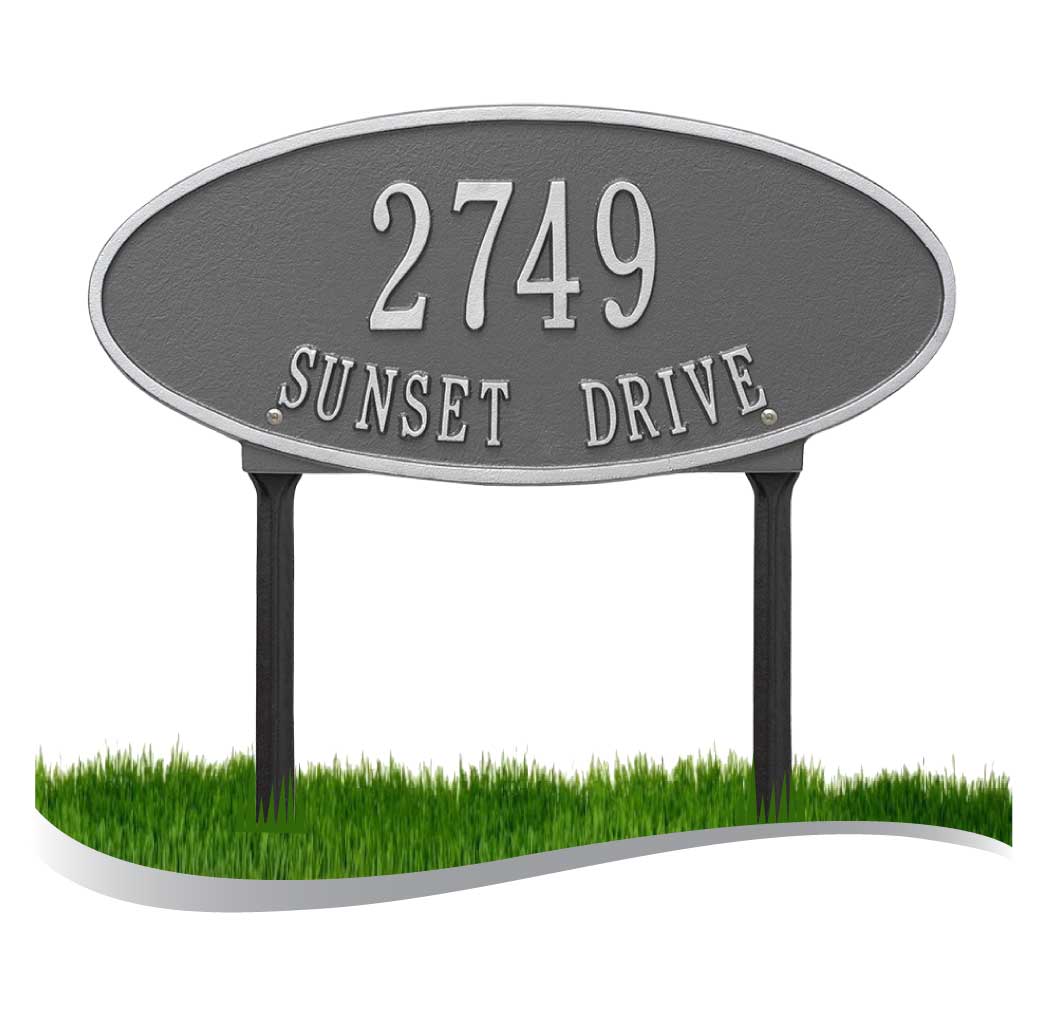 The Madison Oval Lawn Sign – Clarus Crystal