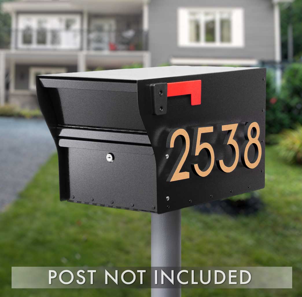 MailVault Modern Square Locking Mailbox – Secure Steel Residential Mai ...