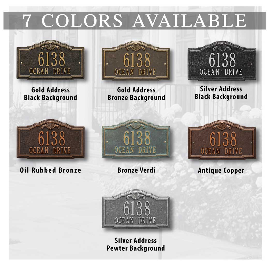 The Gatewood Address Plaque (Wall Mounted) - 7 SIGN COLORS AVAILABLE ...
