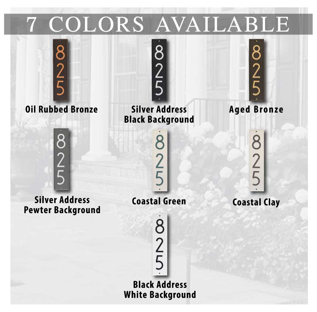 Personalized Cast Metal Address plaque - The Modern Delaware Plaque. D ...