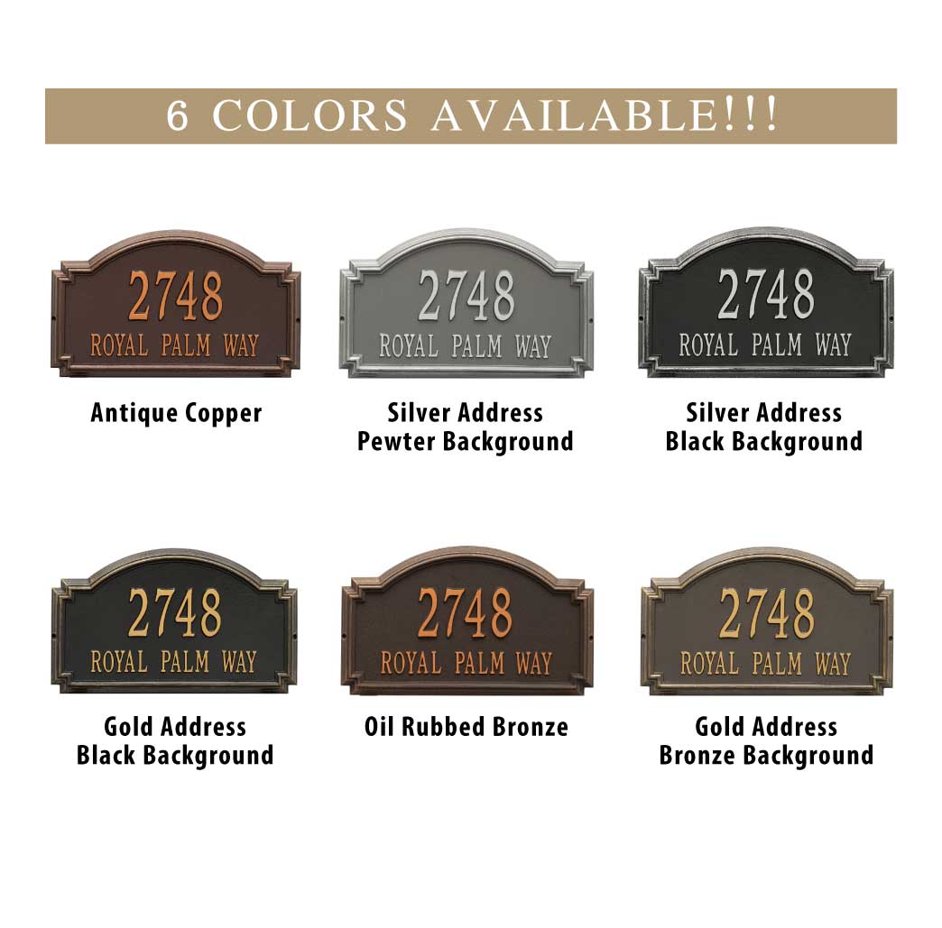 The Williamsburg ESTATE ADDRESS SIGN (Extra Large Wall Plaque) -- 6 CO ...