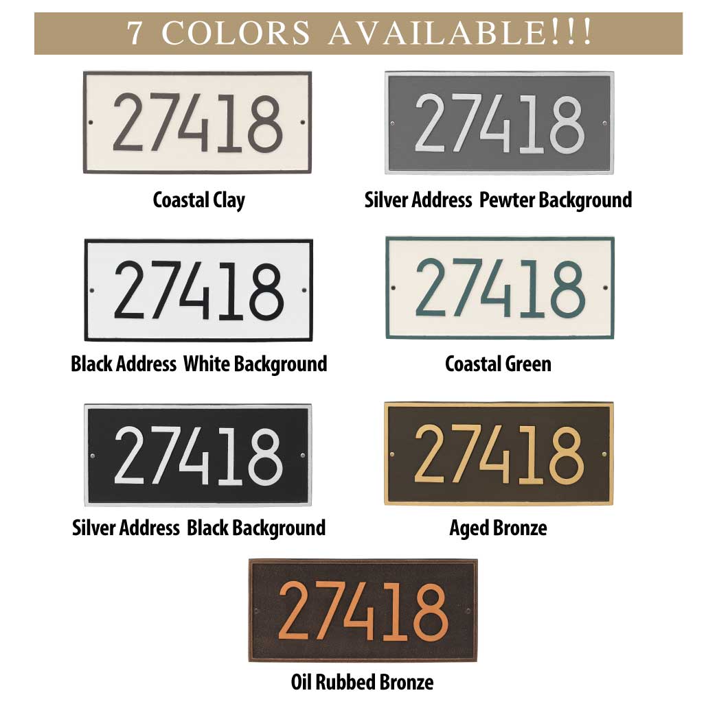 The Modern Hartford Address Plaque -- 7 SIGN COLORS AVAILABLE, Measure ...