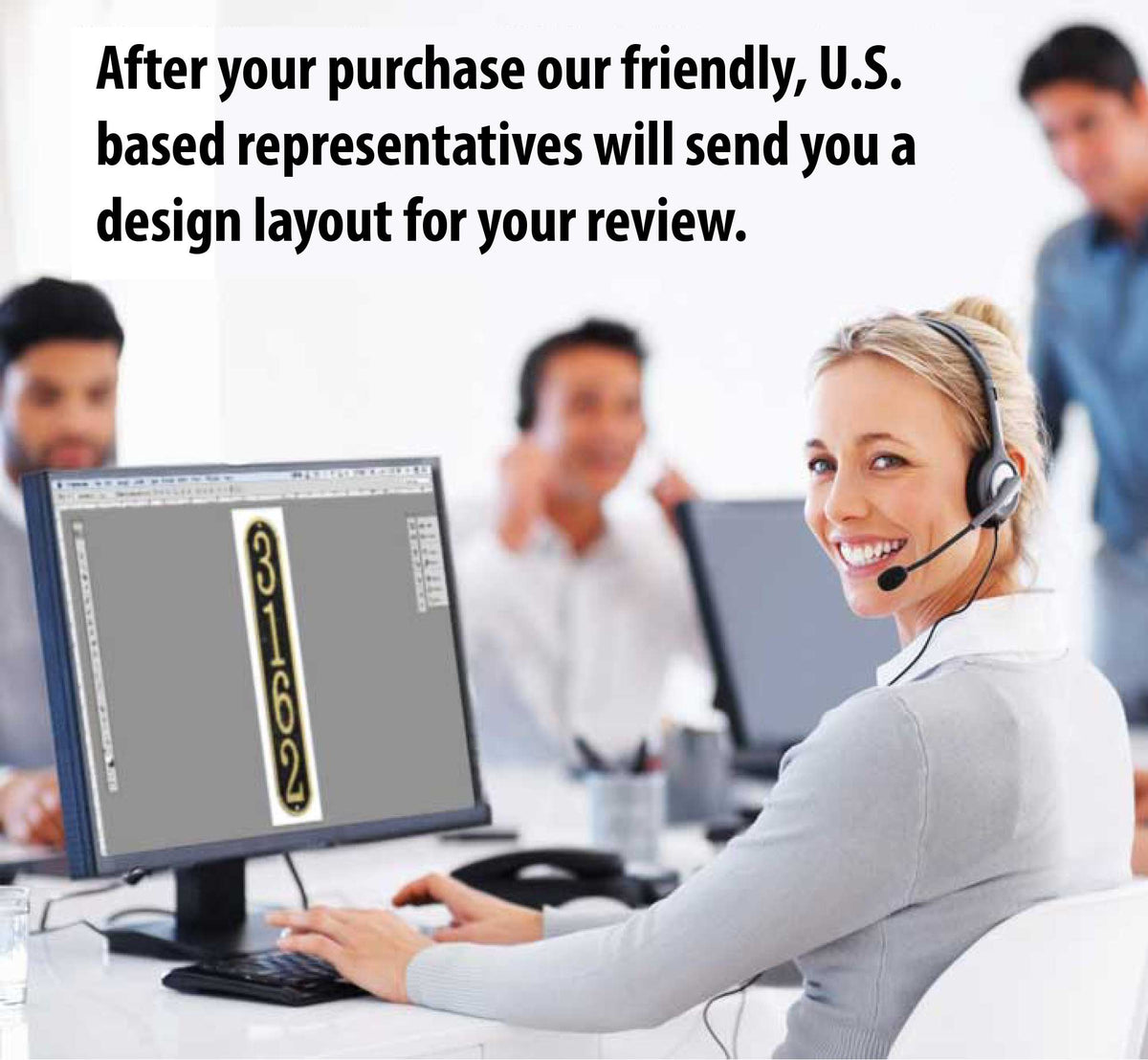 Fast and Easy Vertical Address Numbers Plaque (Wall Mounted Sign) -- 4 ...