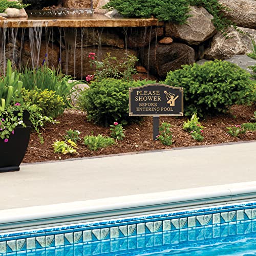 Pool Shower Sign Wall Plaque – Clarus Crystal