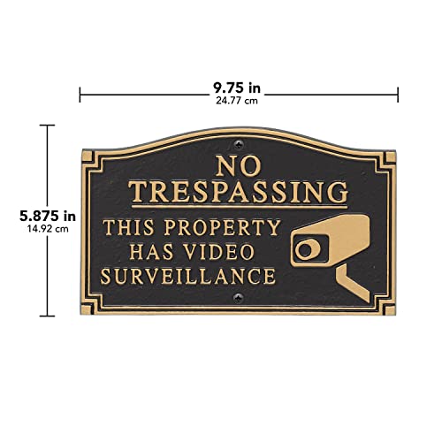 Video Camera Surveillance No Trespassing Yard Sign Security Warning La ...